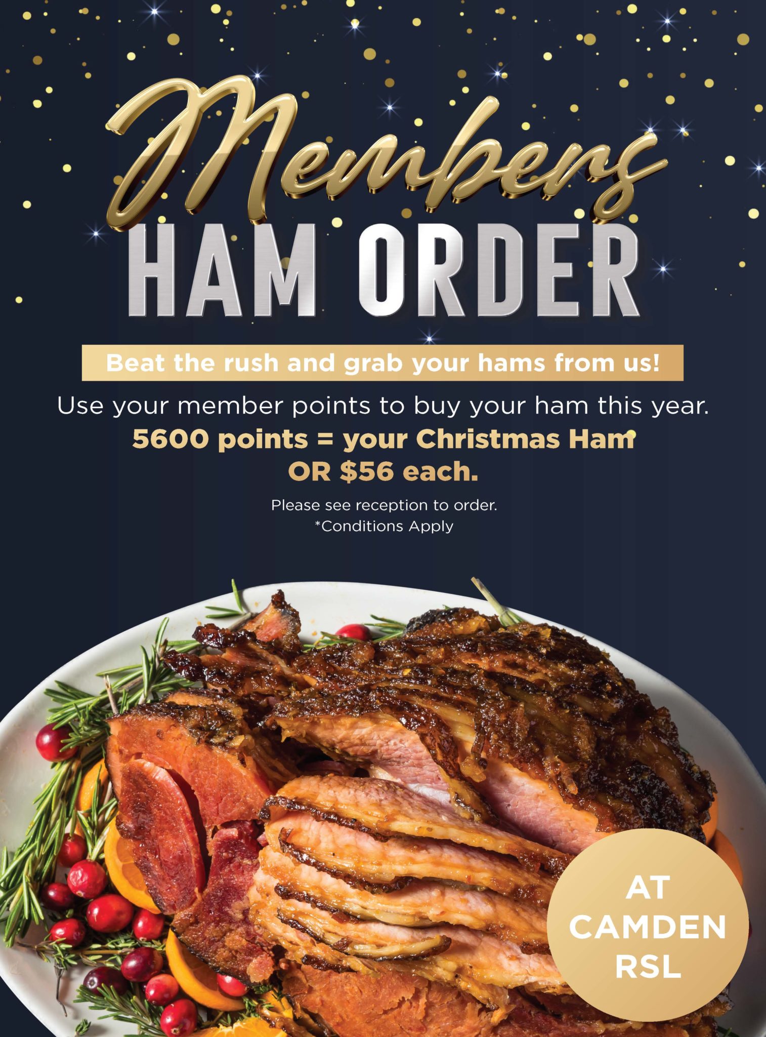 Members Ham Order - Camden RSL